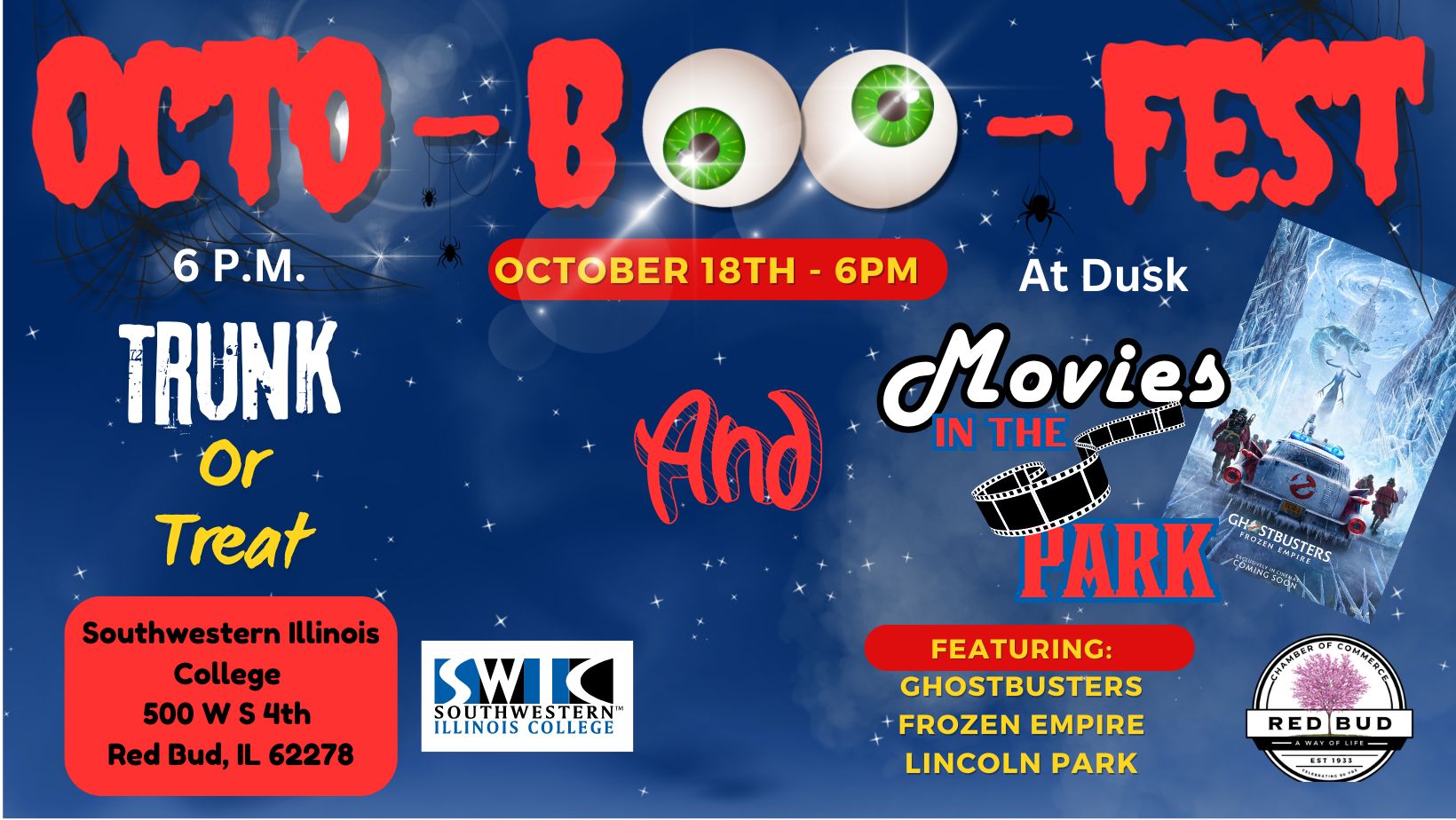 Octo-Boo-Fest – Trunk or Treat and Movies in the Park – Red Bud Chamber ...